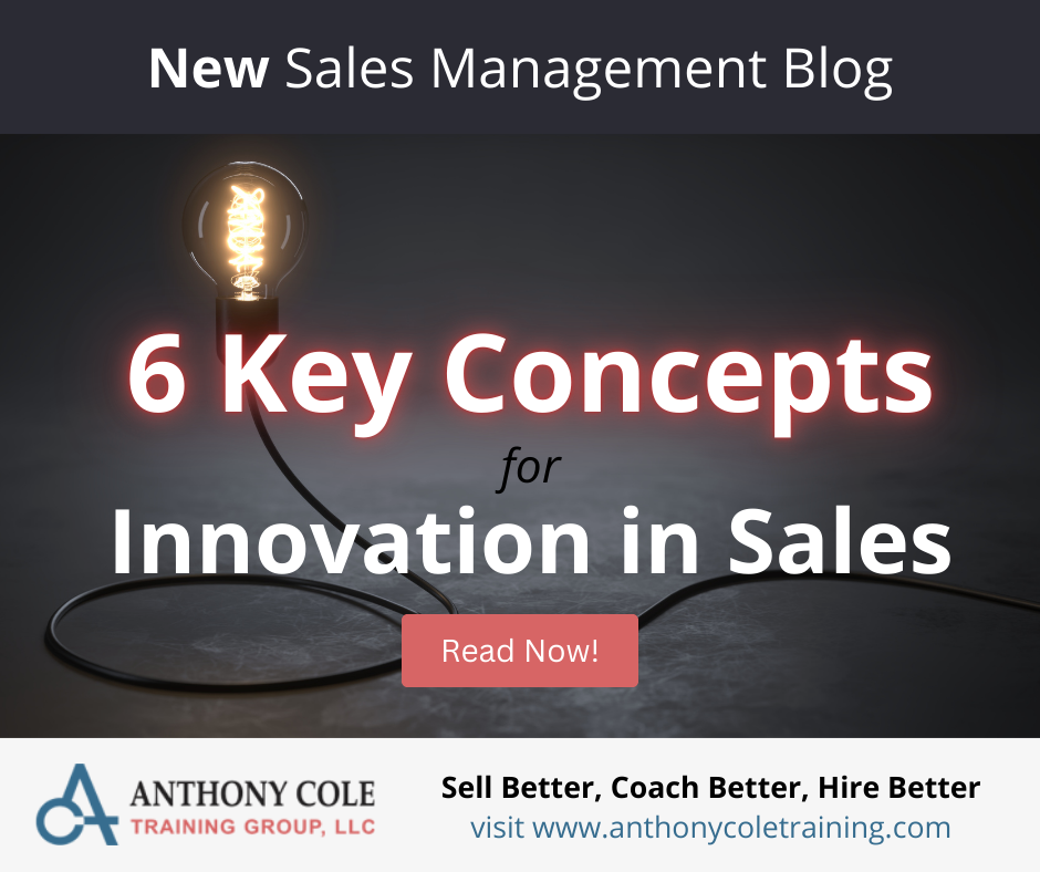 6 Key Concepts for Innovation in Sales
