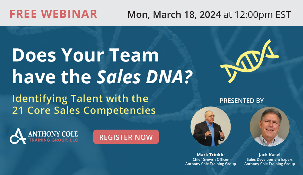 Does Your Team have the Sales DNA? Live Webinar